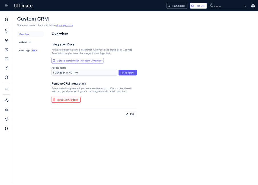 Ultimate | Setting up your application in dashboard